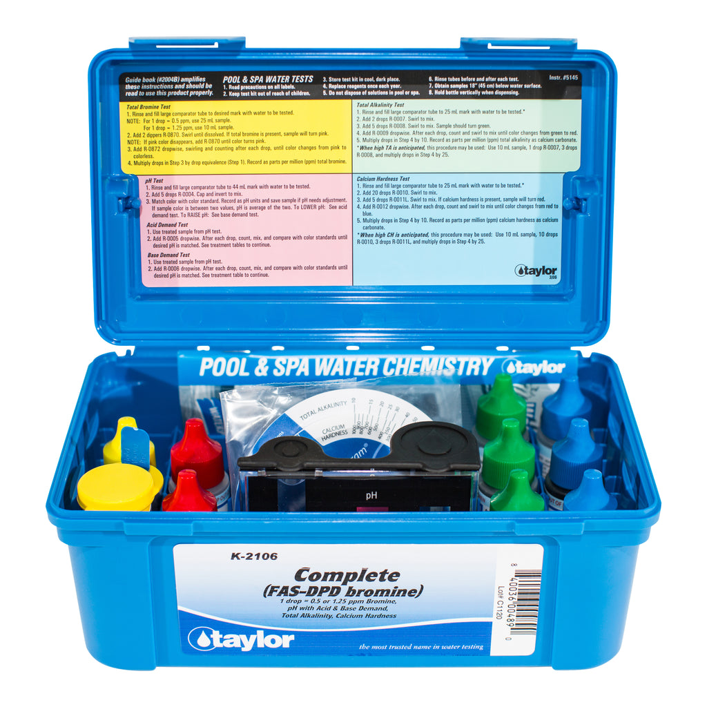 Taylor K-2106 Complete (FAS-DPD Bromine) Test Kit – Pool Geek